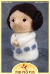 Needle Felted Princess Leia | run red run needle felted collectibles